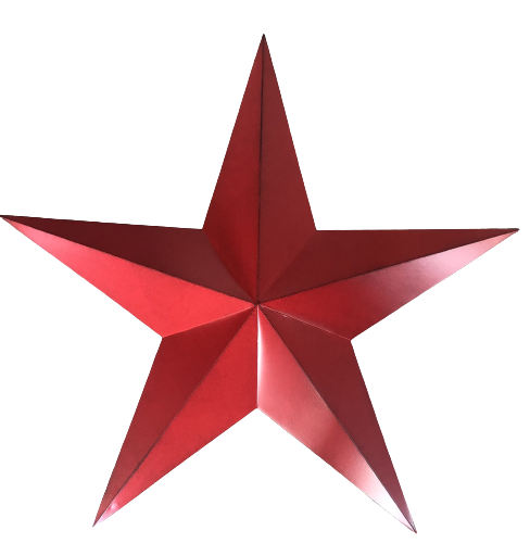 24" Red Metal Star - Indoor/Outdoor – Horseshoe Home Treasures Inc.
